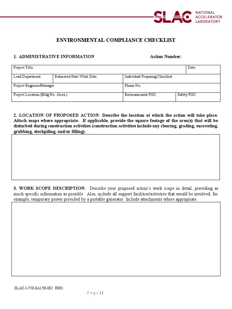Environmental Compliance Checklist | PDF | Waste | Waste Management