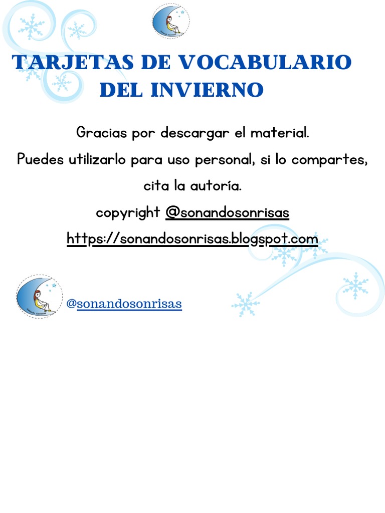 Tarjetas Del Invierno @sonandosonrisas | PDF | Arte
