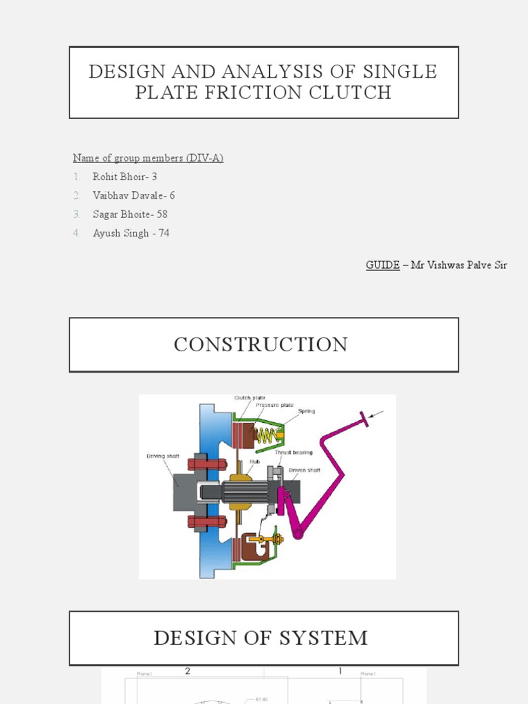Design and Analysis of Single Plate Friction Clutch | PDF | Deformation ...