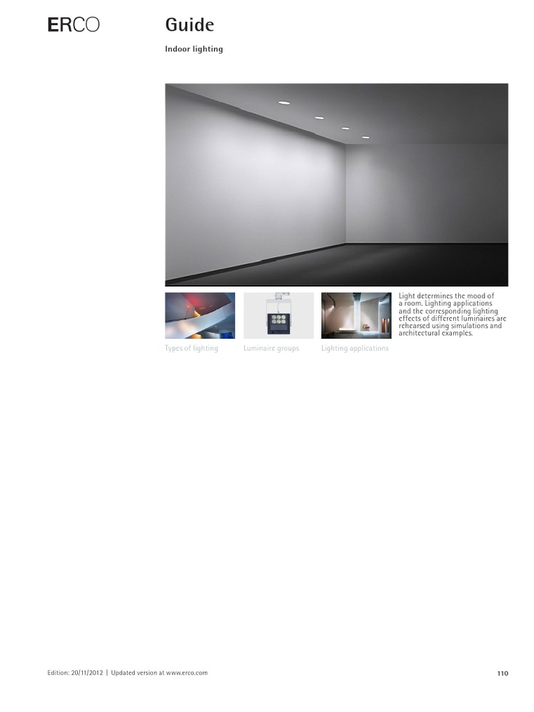Erco Guide 3 Indoor Lighting en | PDF | Lighting | Interior Design