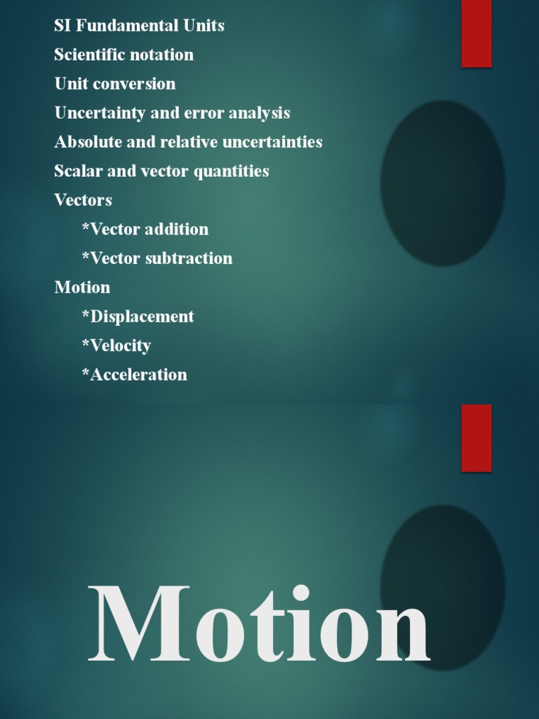 Motion | PDF | Velocity | Acceleration