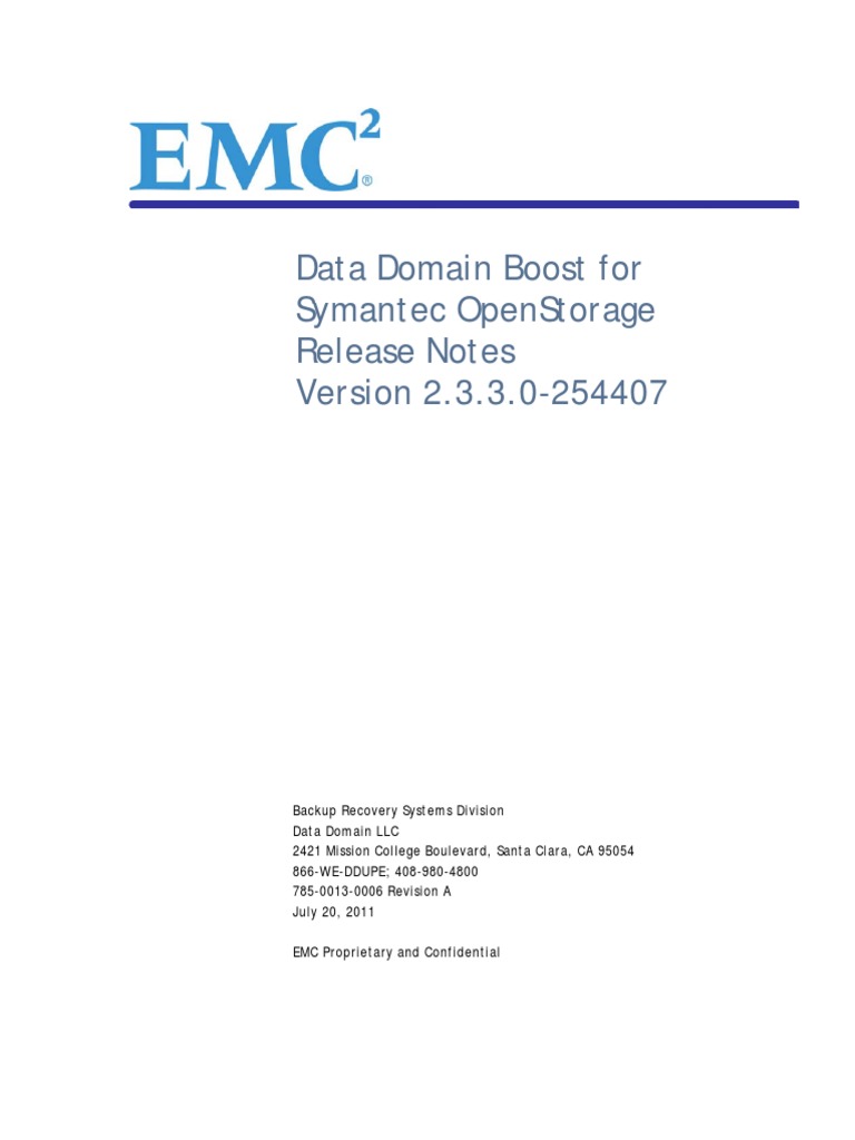 DD Boost For OST Release Notes | PDF | Backup | Transport Layer Security