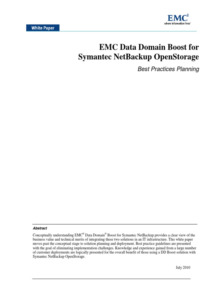 DD Boost For Netbackup OST | PDF | Backup | Computer Network