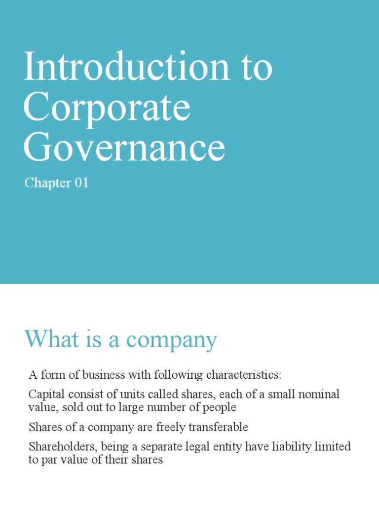 Introduction To Corporate Governance | PDF