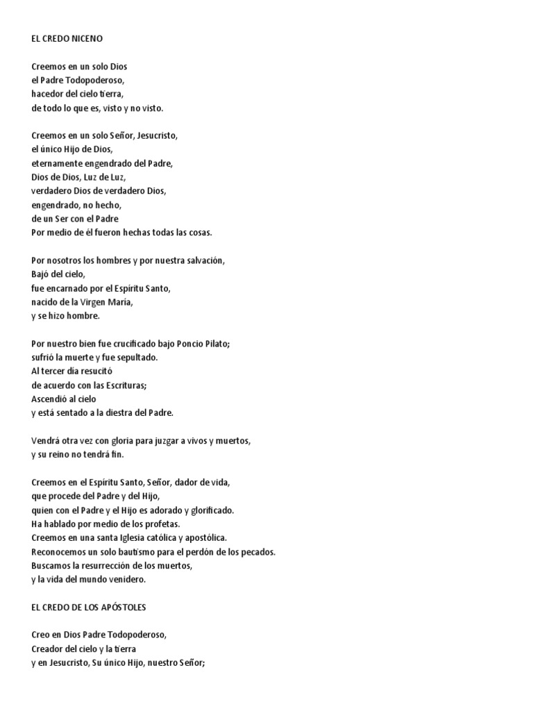 El Credo Niceno | PDF | Filosofía | Historia