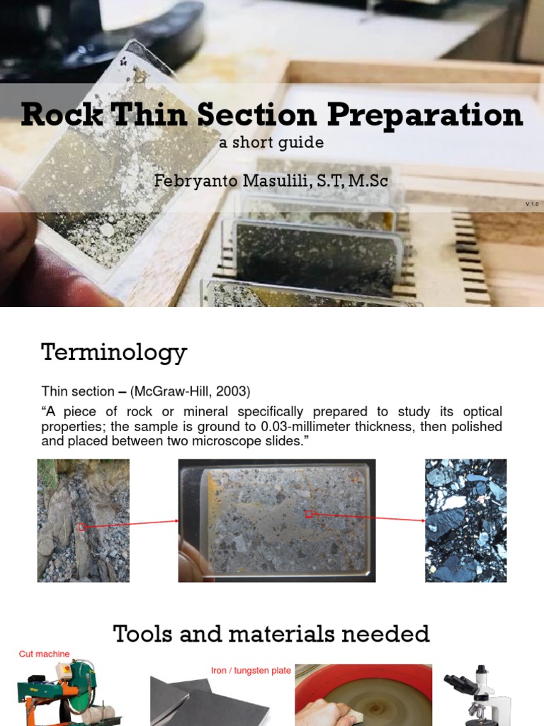 Rock Thin Section Preparation - A Short Guide | PDF | Chemistry | Materials