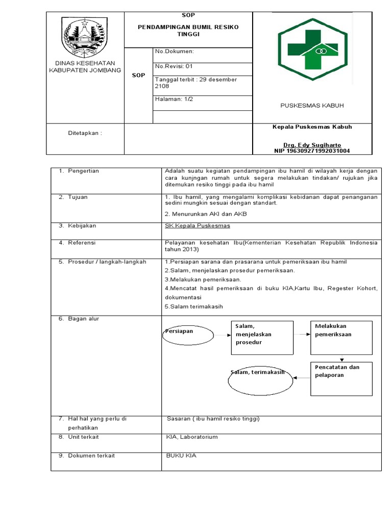 Sop Pendampingan Bumil RT | PDF