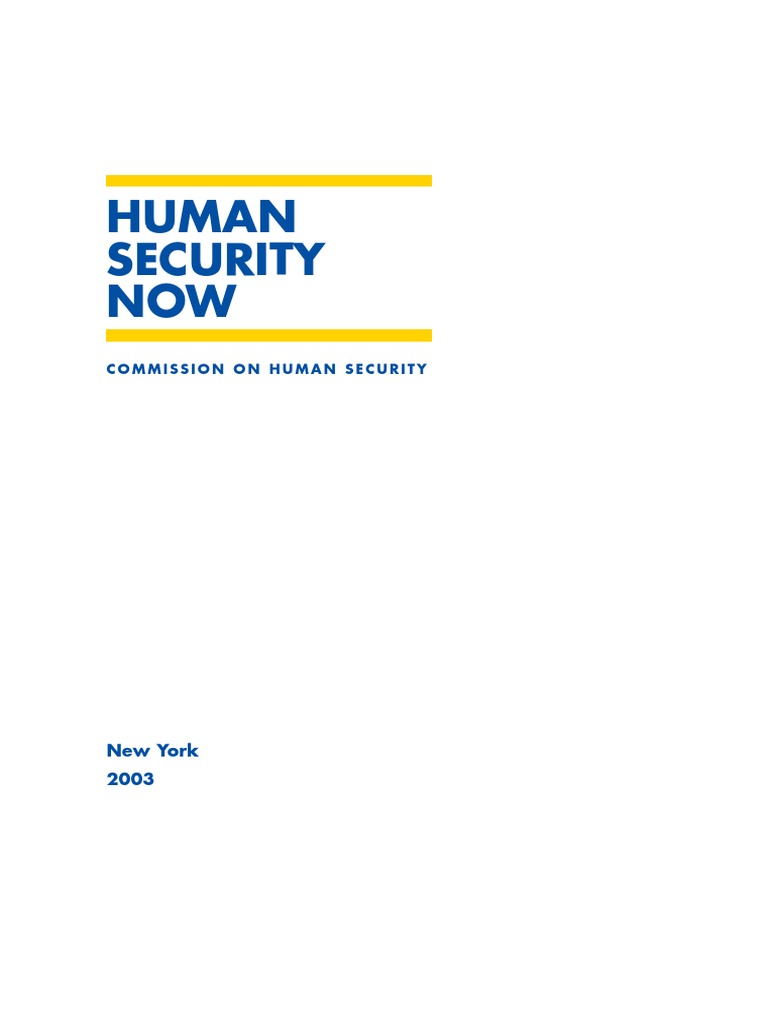 Human Security Now | PDF | Human Security | Poverty