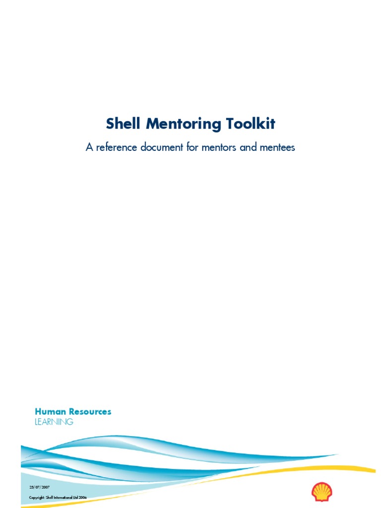 Shell Mentoring Toolkit: A Reference Document For Mentors and Mentees ...