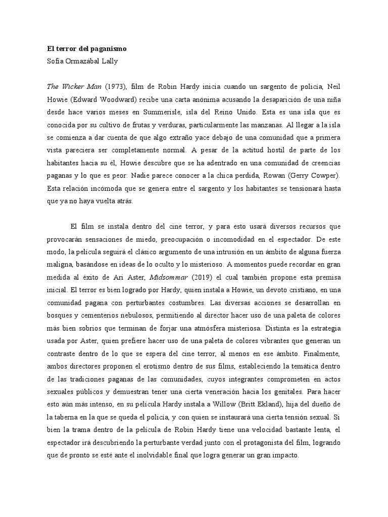 Análisis de "The Wicker Man" (1973) | PDF | Arte
