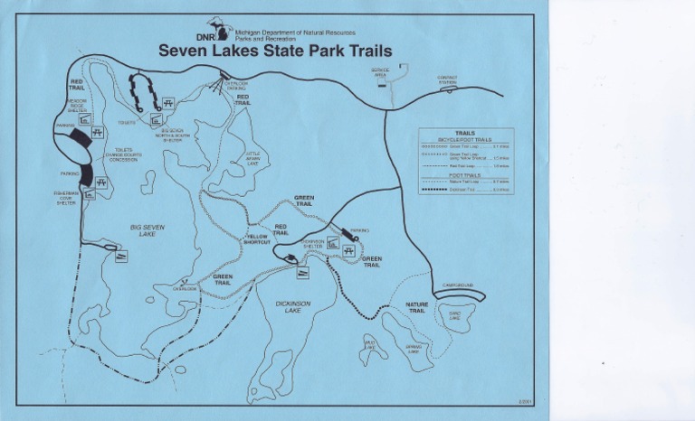 Seven Lakes Map | PDF | Trail | Land Transport