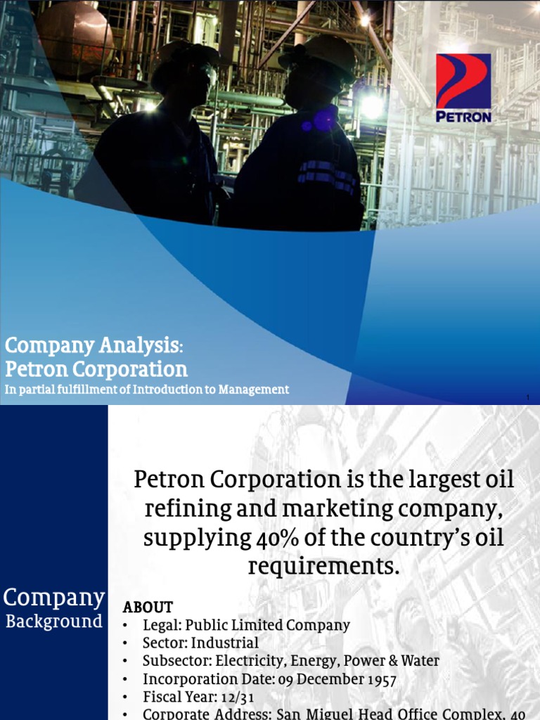 Petron Corporation - Company Analysis | PDF | Petroleum | Fuels