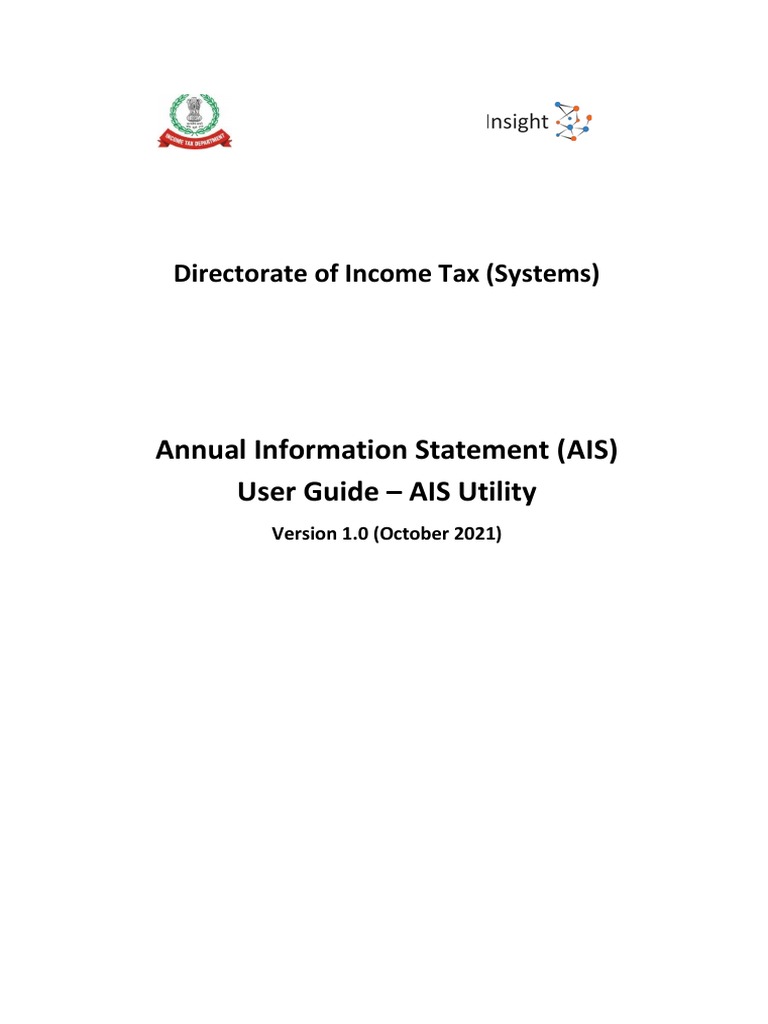 Annual Information Statement (AIS) User Guide - AIS Utility ...