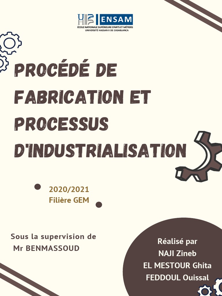Rapport de TP de Processus D'industrialisation Et Procédés de Fabrication | PDF | Soudage ...