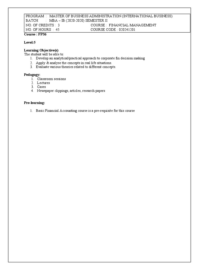 1 - T2036-Financial Management | PDF | Valuation (Finance) | Financial ...