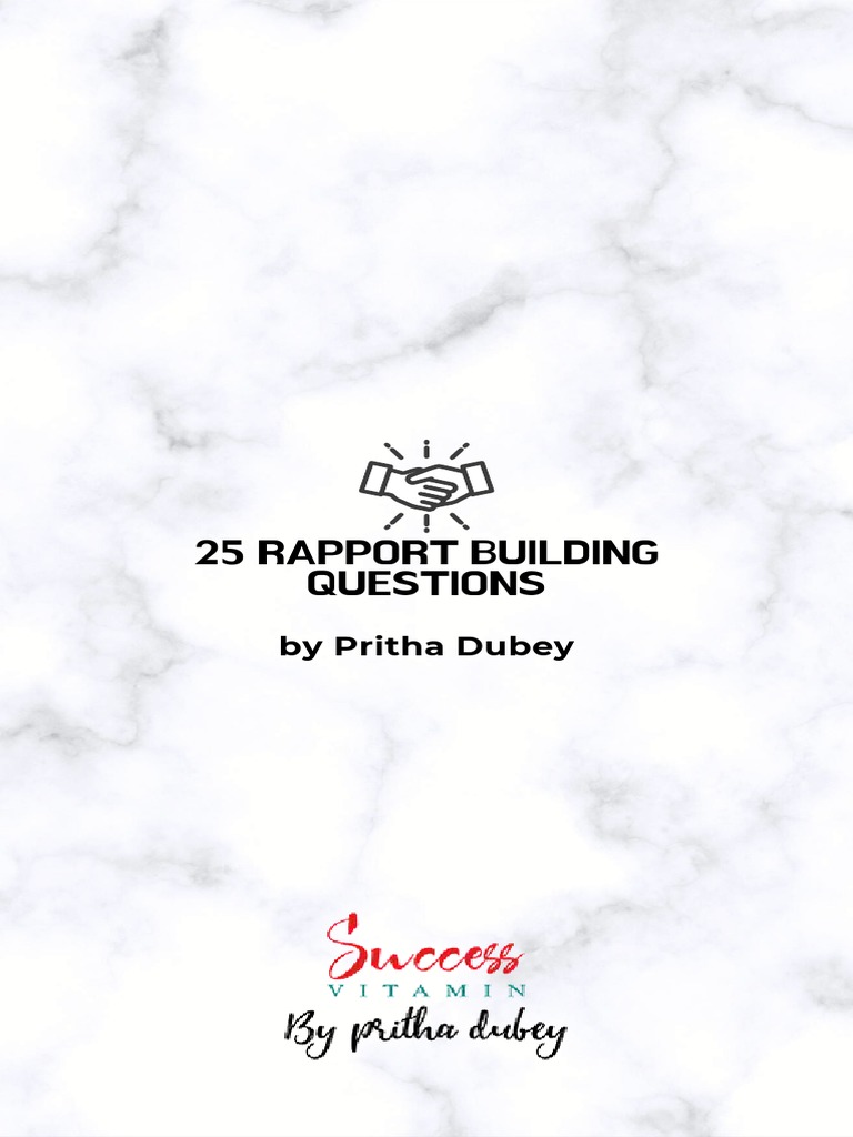 25 Rapport Building Questions: by Pritha Dubey | PDF | Linked In ...