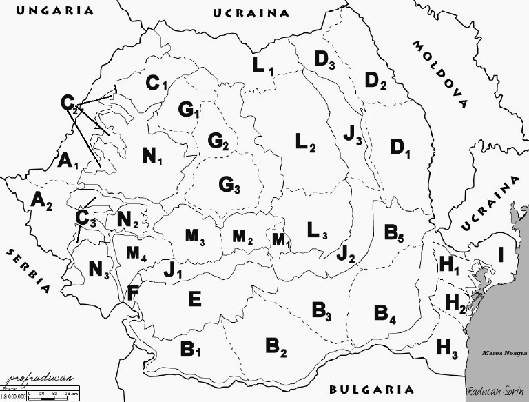Harta Muta Unitati - de - Relief Romania | PDF
