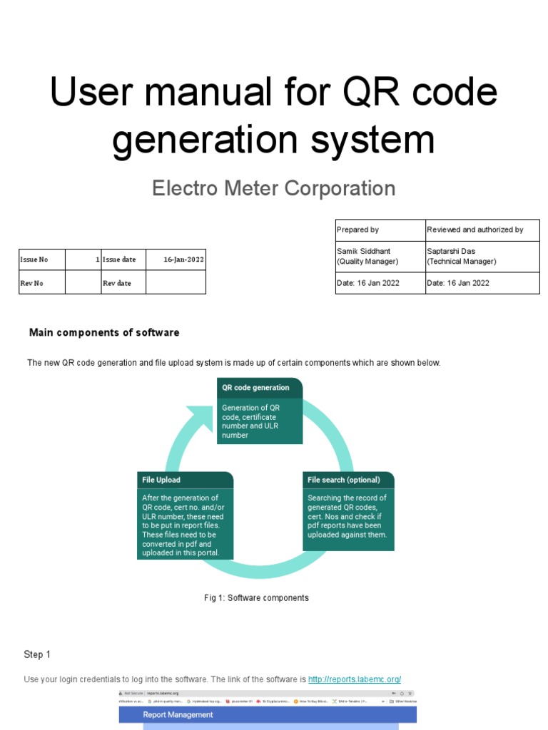 User Manual For QR Code Generation System | PDF | Qr Code | Computer File