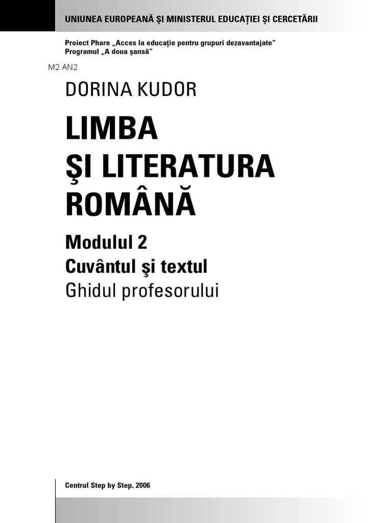 A Doua Sansa - Secundar - Limba Si Literatura Romana - Profesor - 2M2 | PDF