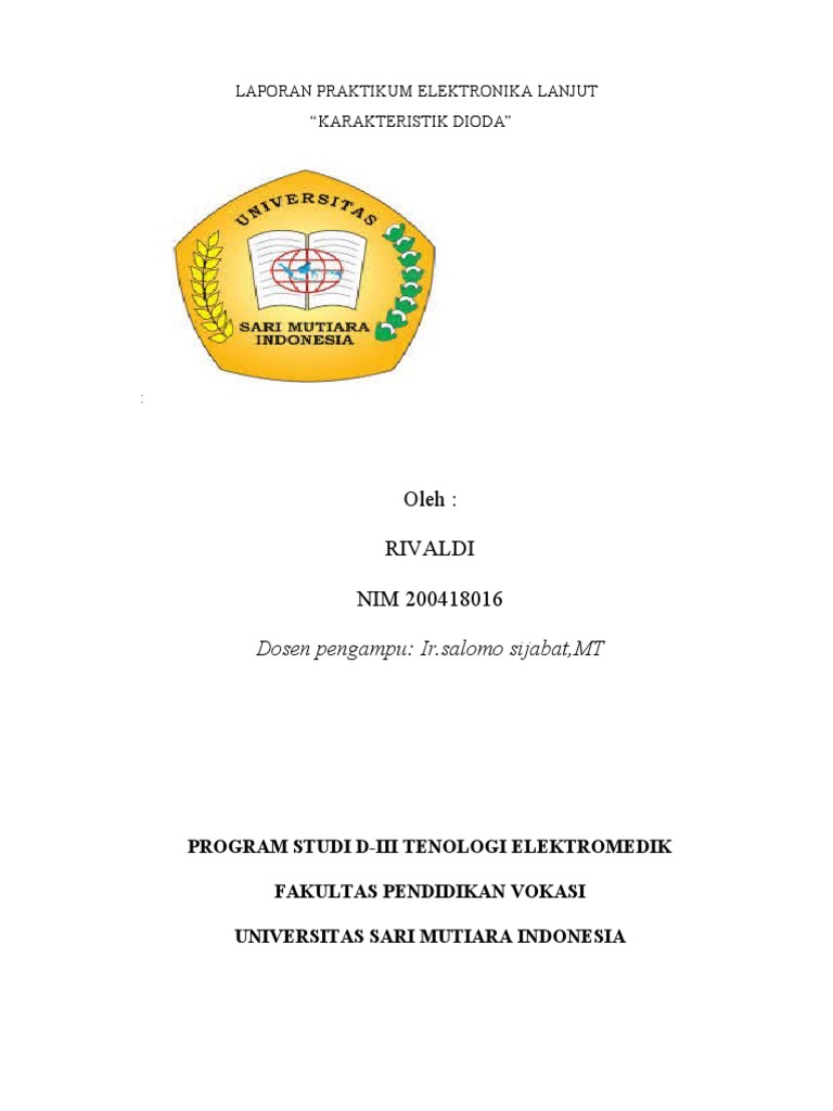 Toaz - Info Laporan Praktikum Elektronika Dasar Karakteristik Dioda PR ...