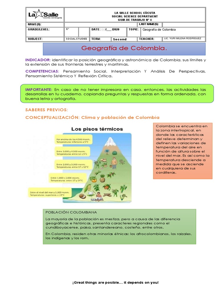 Límites y Geografía de Colombia | PDF | Colombia | Geografía Física
