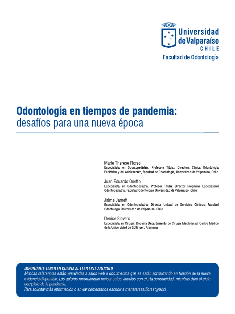 Odontologiaenpandemia | PDF | Odontología | Ciencias de la Salud