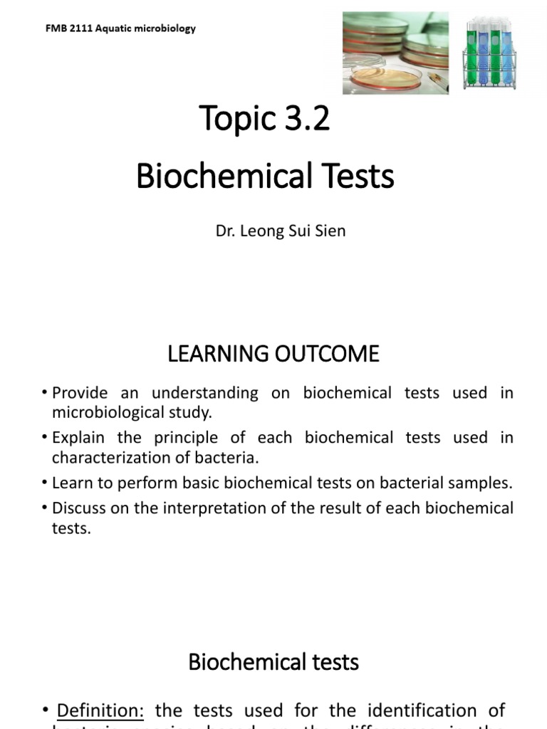 Topic 3.2 Biochemical Tests | PDF | Starch | Catalase