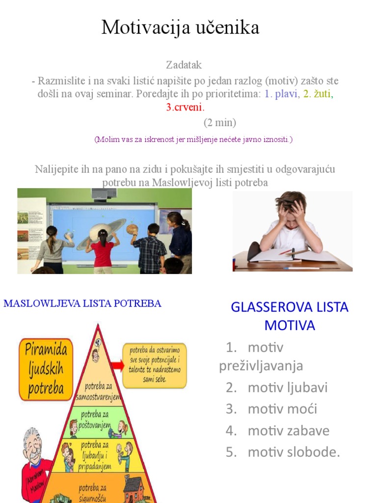 Motivacija Učenika | PDF