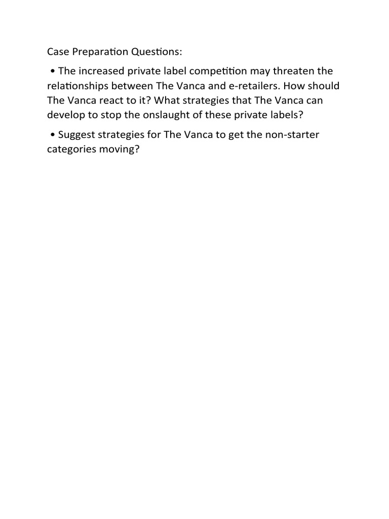 Vanca Case Qs. | PDF