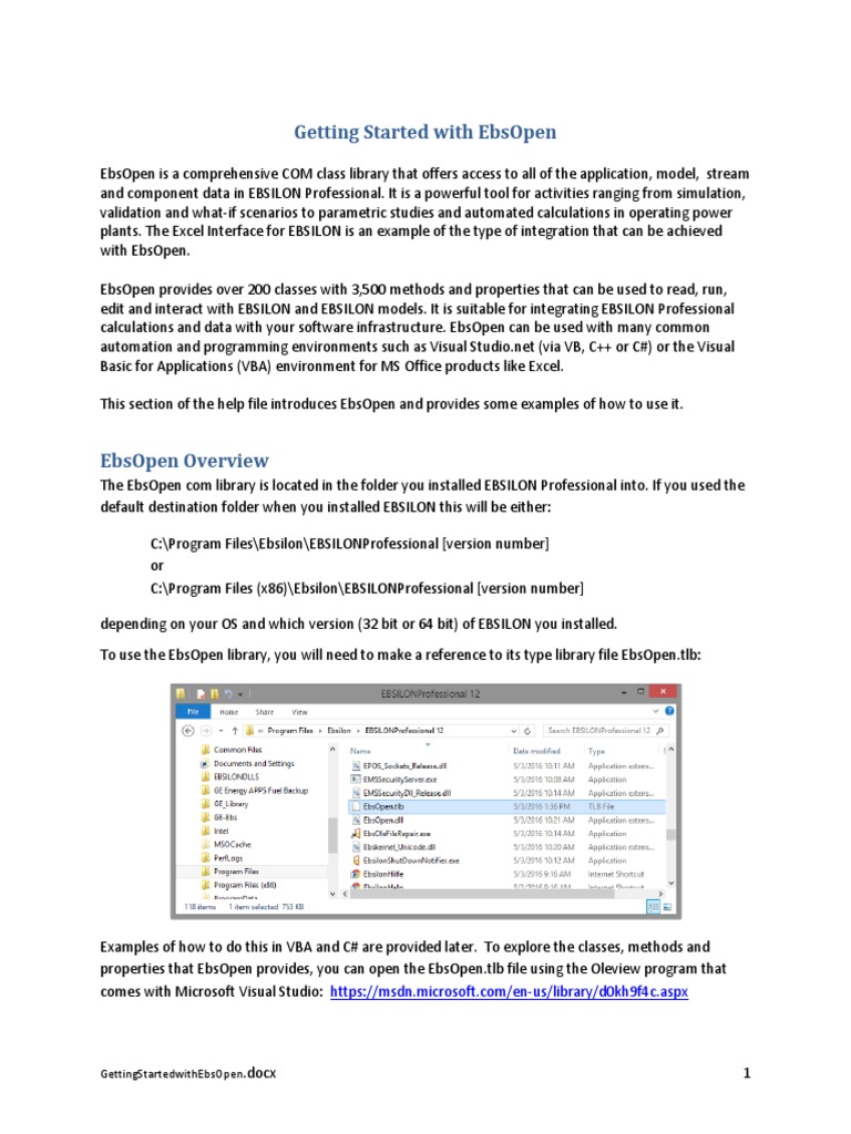 Getting Started with EbsOpen | PDF | Visual Basic For Applications | Microsoft Excel