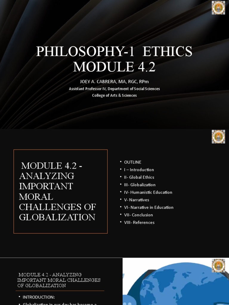 Module 4.2 Analyzing Important Moral Challenges of Globalization | PDF ...