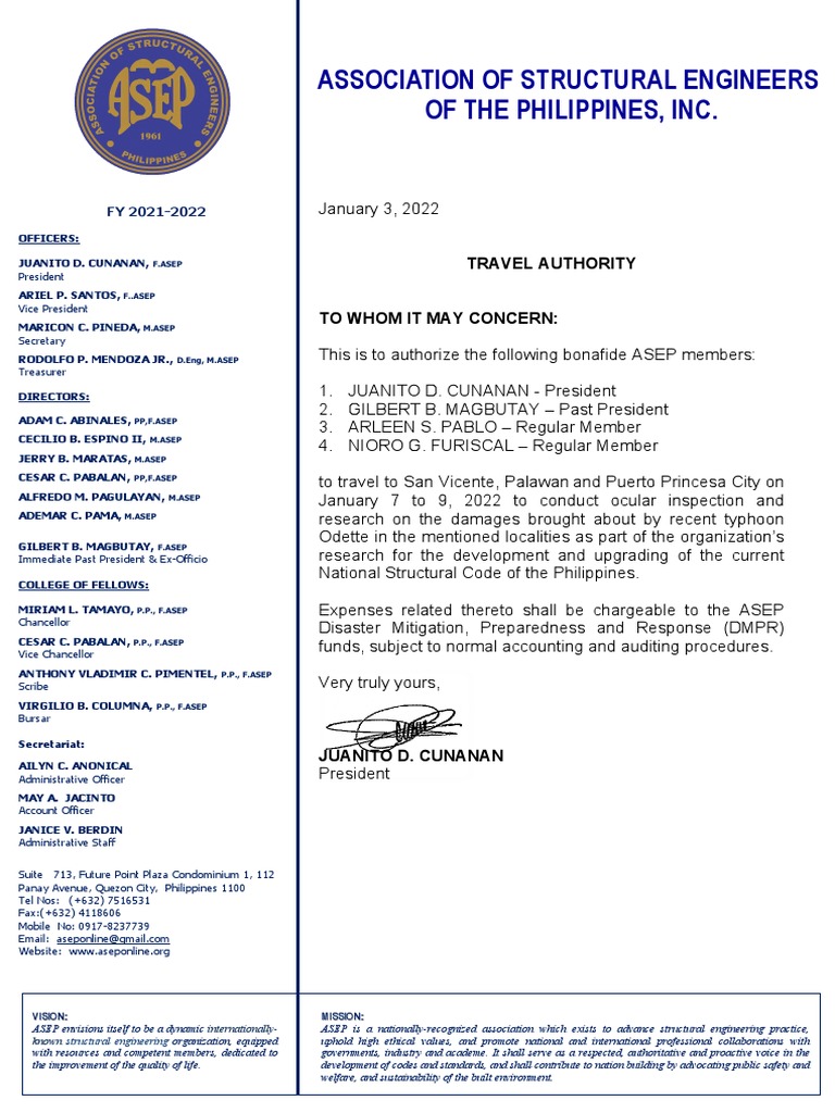 Association of Structural Engineers of The Philippines, Inc | PDF