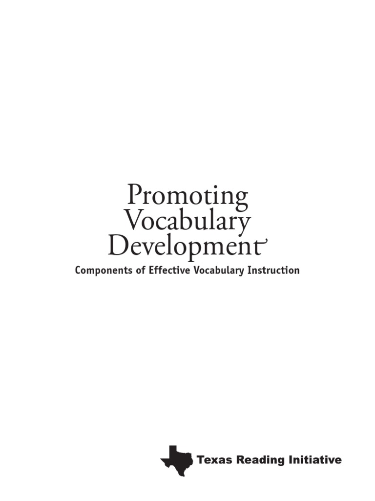Components of Effective Vocabulary Instruction | PDF | Vocabulary ...