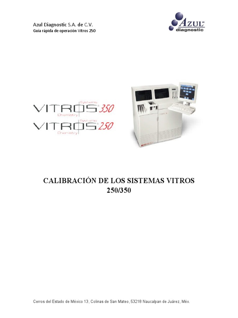 Calibración y Control de Calidad de Los Sistemas Vitros 250 | PDF ...