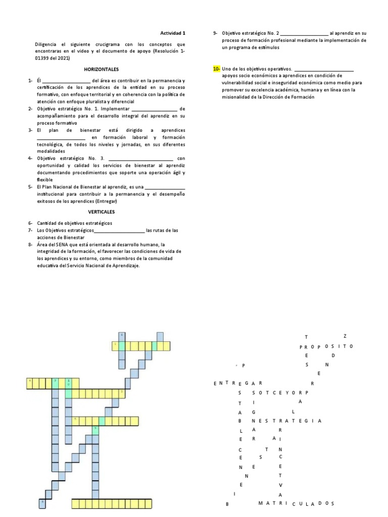 Crucigrama Politica de Bienestar | Descargar gratis PDF | Bienestar