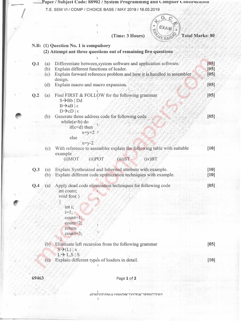 TE-Comps SEM6 SPCC-CBCGS MAY19 | PDF