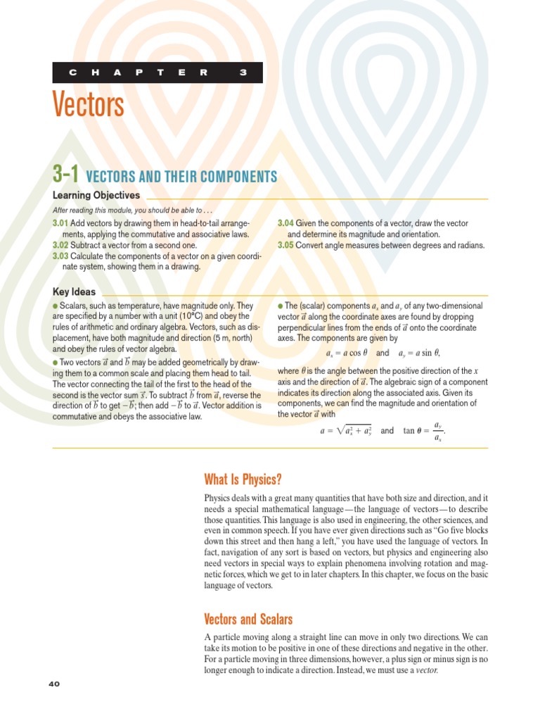 Vectors: Vectors and Their Components | PDF | Euclidean Vector | Trigonometric Functions