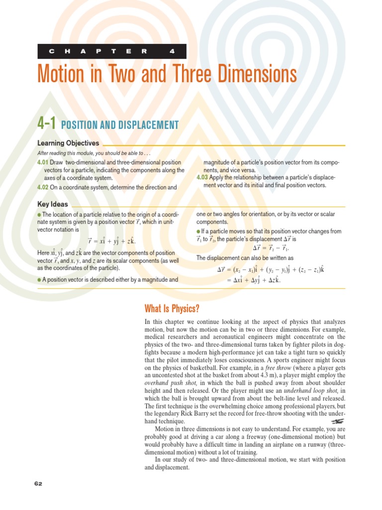 Motion in Two and Three Dimentions | PDF | Euclidean Vector | Velocity