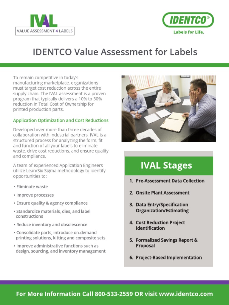 IDENTCO Value Assessment For Labels: IVAL Stages | PDF | Inventory ...