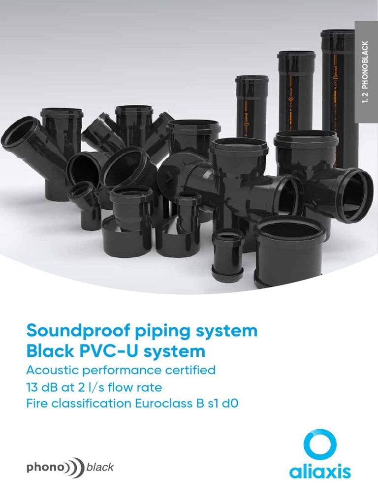 Soundproof Piping System Black PVC-U System | PDF | Polyvinyl Chloride | Pipe (Fluid Conveyance)