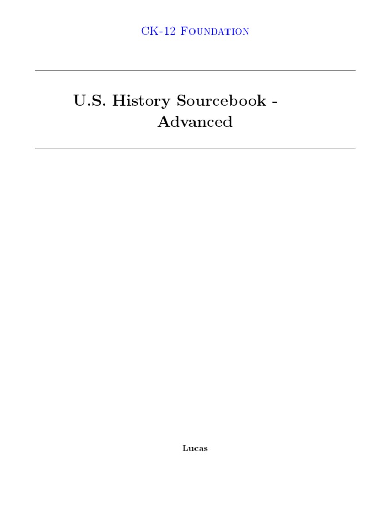U.S. History Source Book Advanced | PDF | John Winthrop | Creative ...