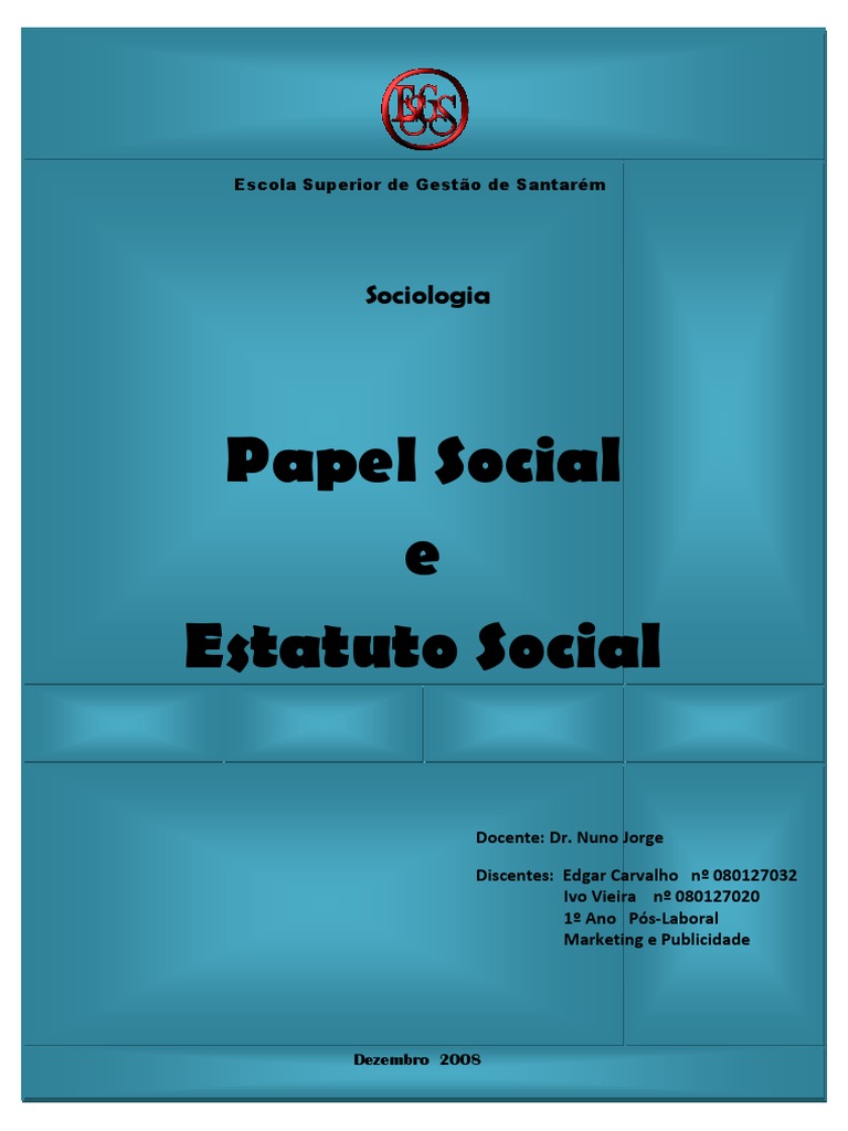 Papel Social e Estatuto Social | PDF | Sociologia | Família