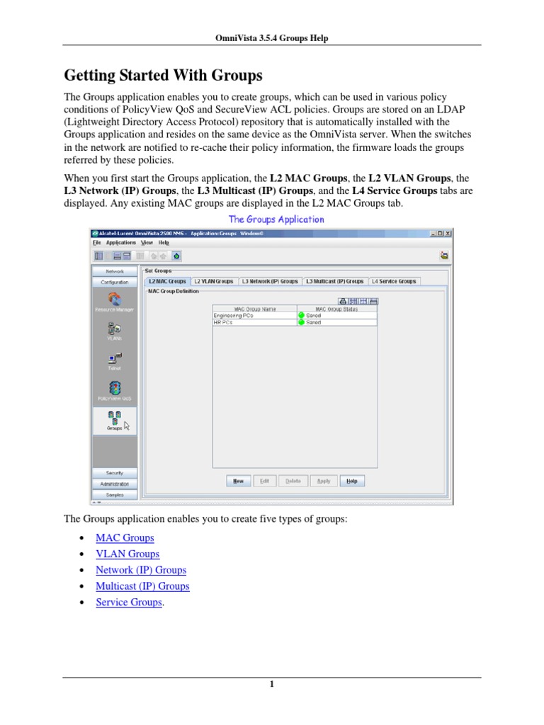 Getting Started With Groups: L3 Network (IP) Groups, The L3 Multicast (IP) Groups, and The L4 ...