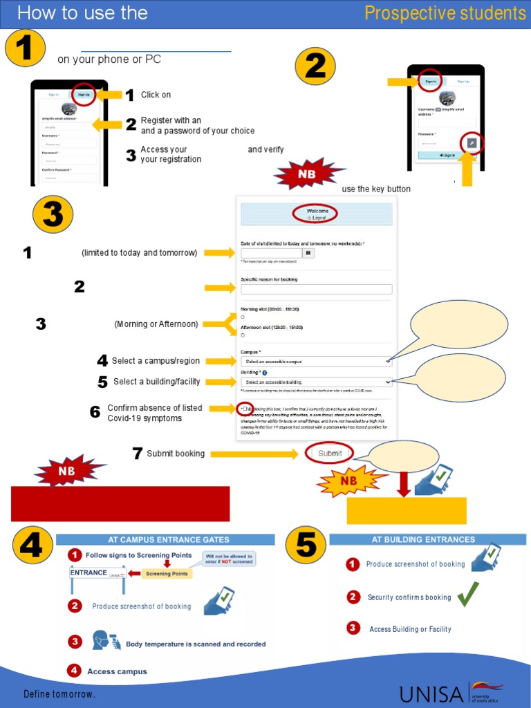 Unisa Booking-App-Prospective-Students | PDF | System Software | Computing
