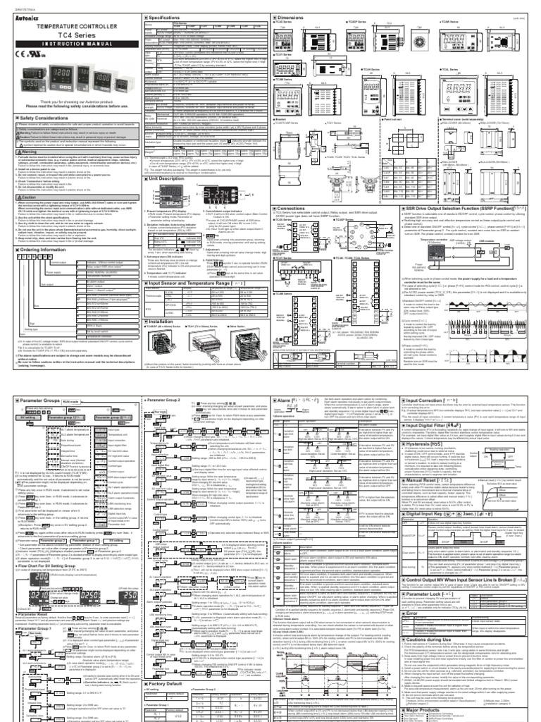 TC4 Series: Temperature Controller | PDF | Alternating Current | Relay