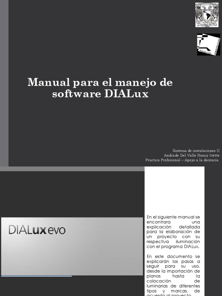 Manual para El Manejo de Software DIALux | PDF | Ventana (informática)