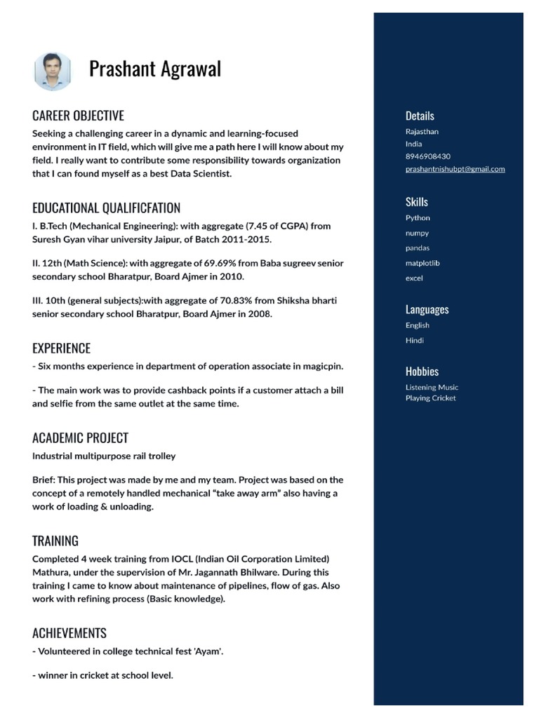 Prashant Resume | PDF