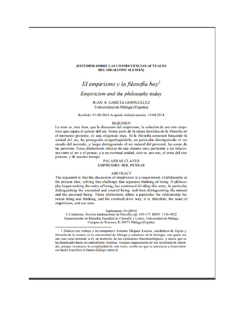 (Filosofía) El Empirismo y La Filosofía de Hoy | PDF