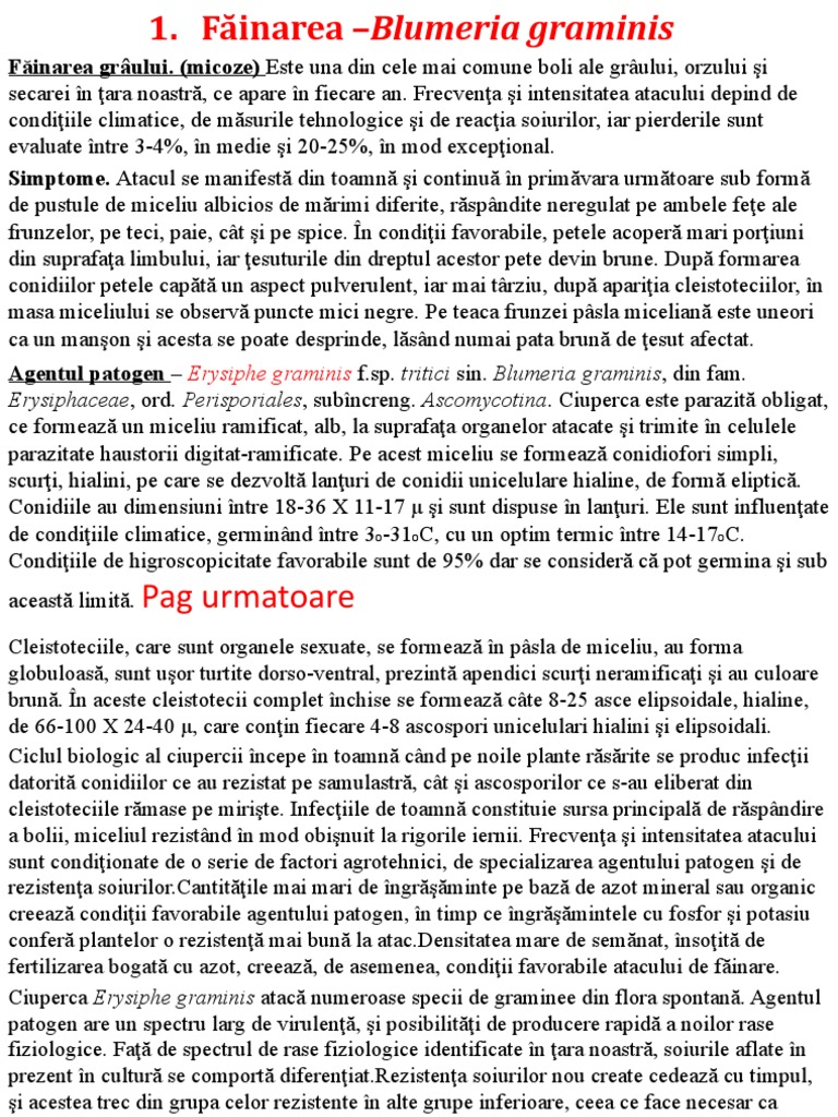 Tematica Minimala Fitopatologie Cu Raspunsuri | PDF