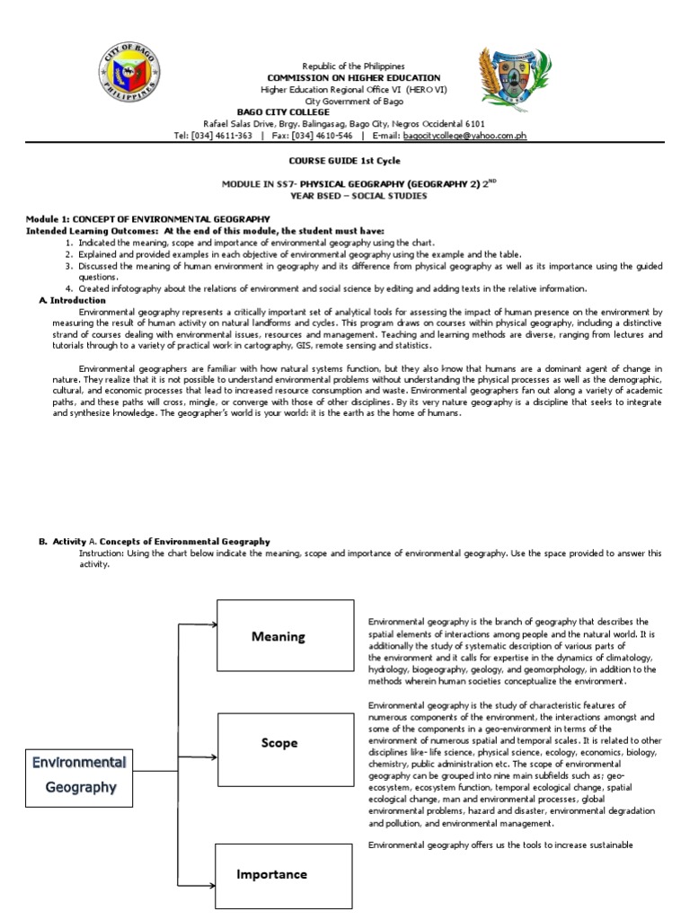 Module 1 Physical Geography 2. | PDF | Natural Environment | Geography